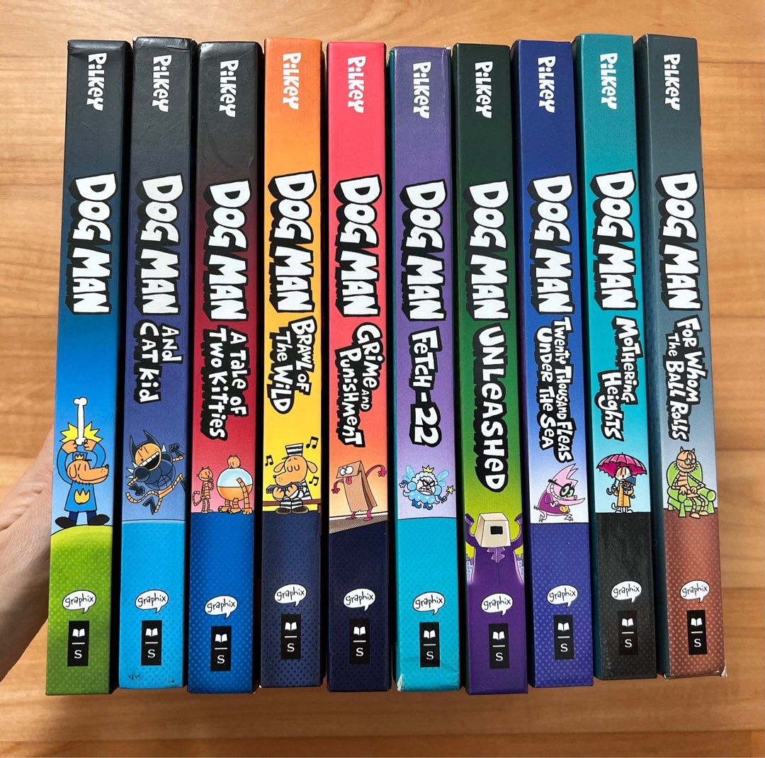 DOG MAN Series - Dav Pilkey - 10 book set hardcover collection, Hobbies ...