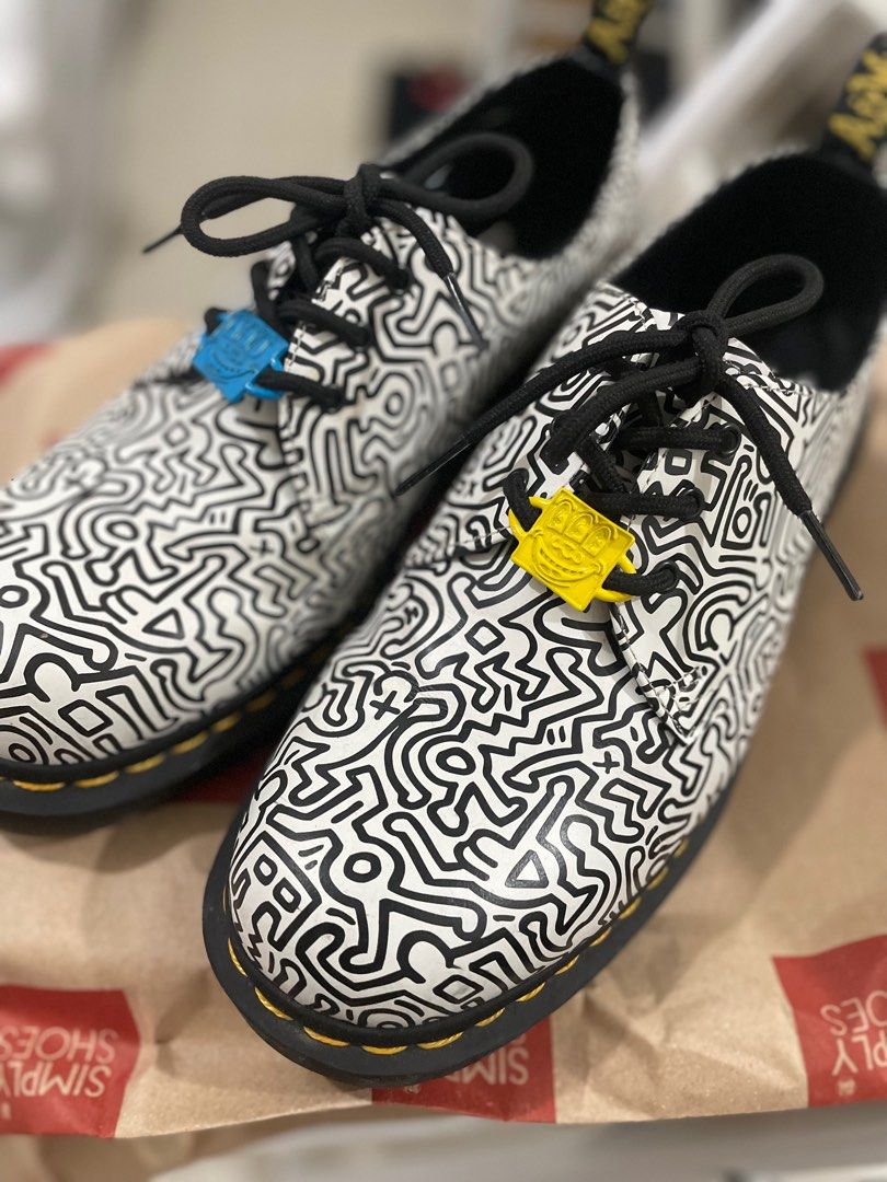 Dr. Martens Keith Haring 1461 White, Men's Fashion, Footwear, Casual ...