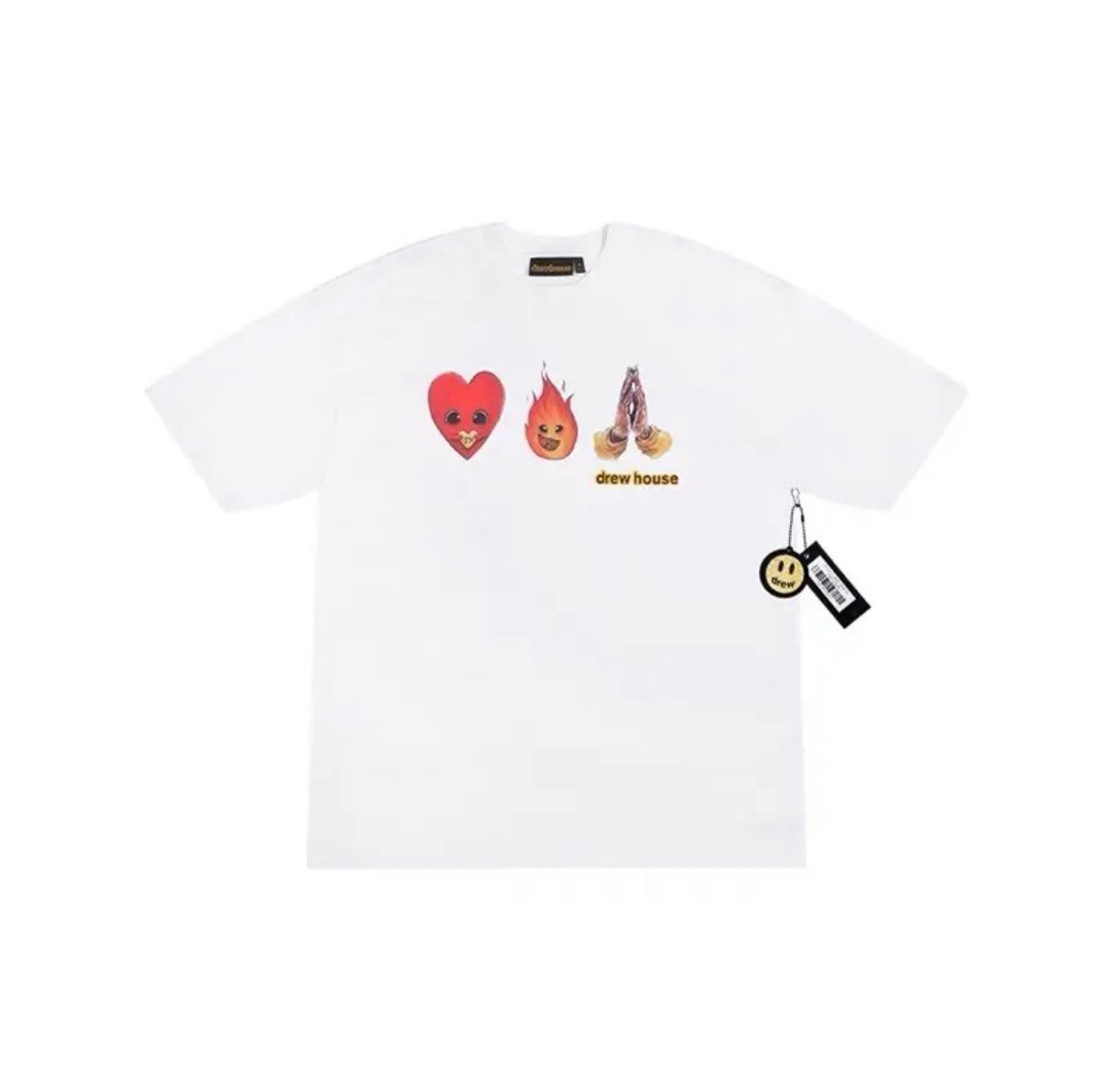 Drew House Moji T-Shirt, Men's Fashion, Tops & Sets, Tshirts & Polo ...