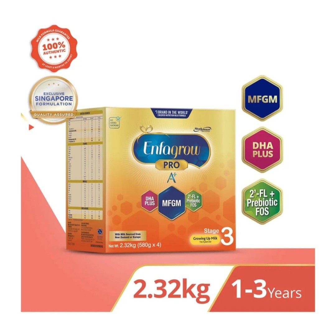 Enfagrow Pro A+ stage 3 value pack 2.32kg, Babies & Kids, Nursing ...