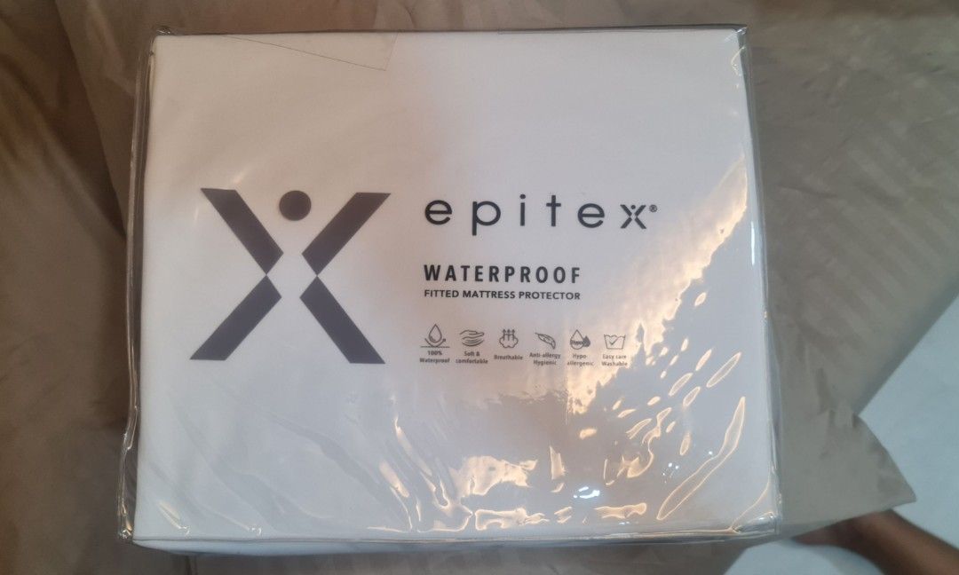 Epitex Waterproof Fitted Mattress Protector, Furniture & Home Living ...