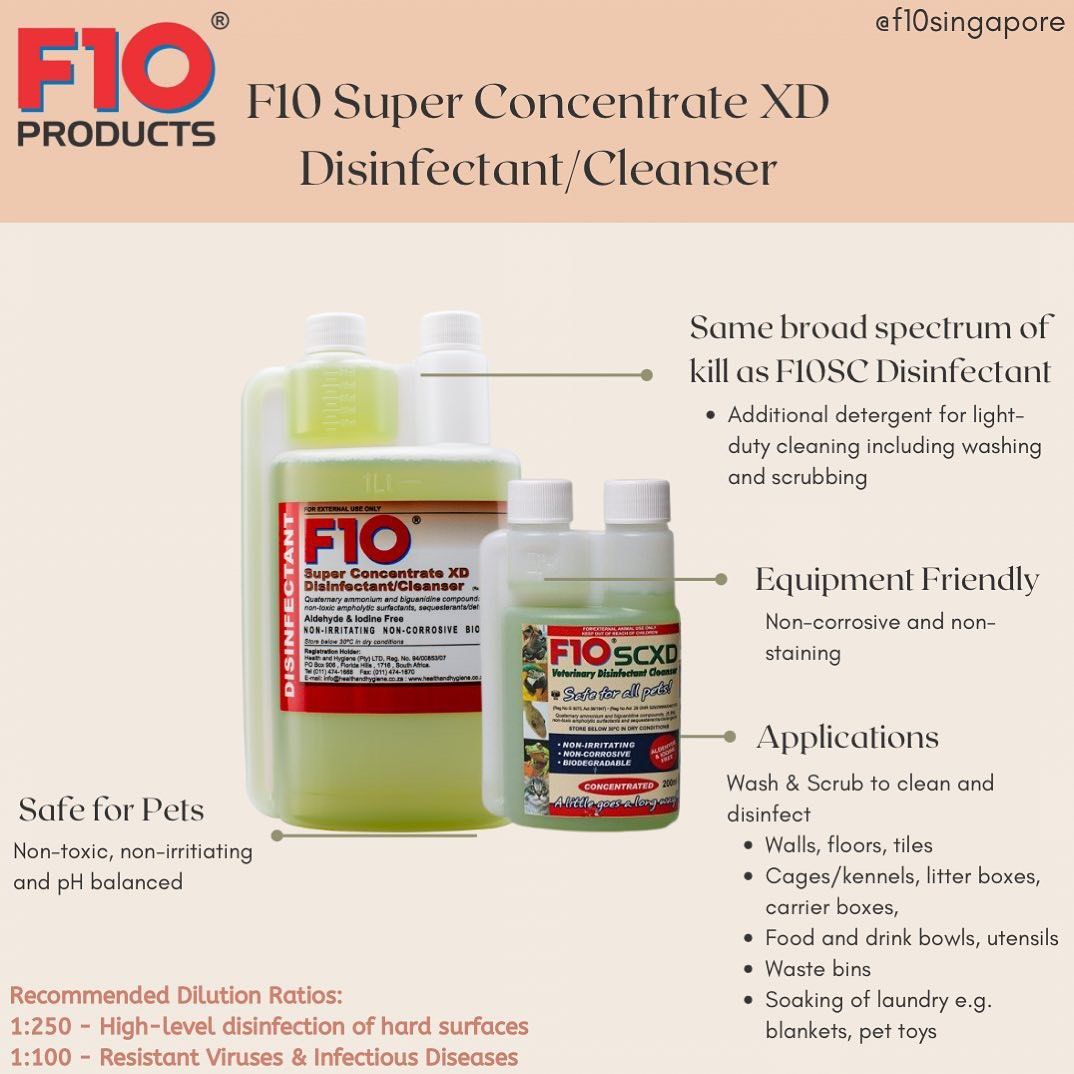 F10 Super Concentrated XD Disinfectant with Detergent, Furniture & Home ...