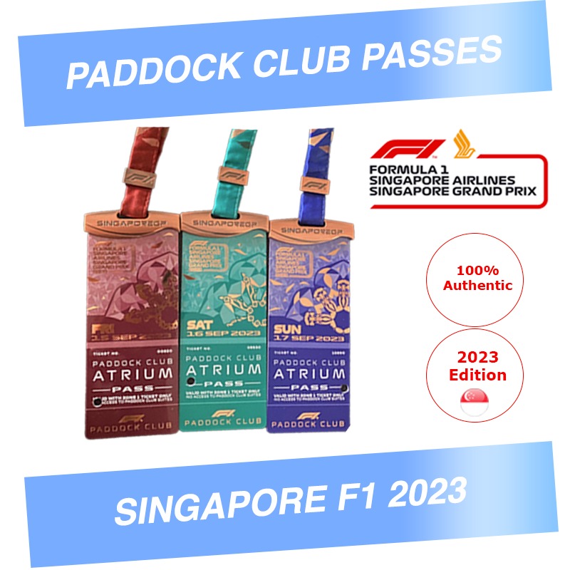 F1 2023 Paddock Club Pass Ticket Lanyard | Singapore Formula 1 GP 2023 ...