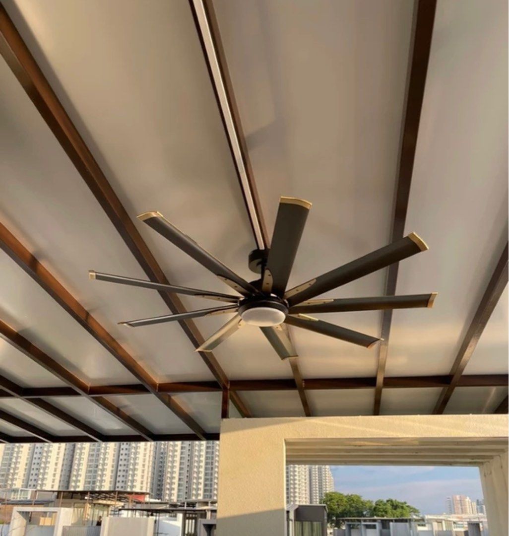 Fanco E-Lite Ceiling Fan 9 Blades 3 Tone LED Light Kit and Remote 48/52 ...