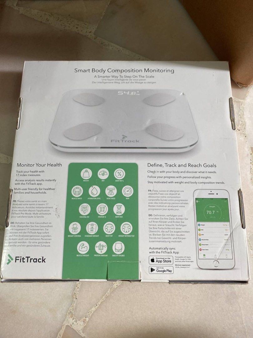 FIT TRACK WEIGHING SCALE, Health & Nutrition, Health Monitors ...