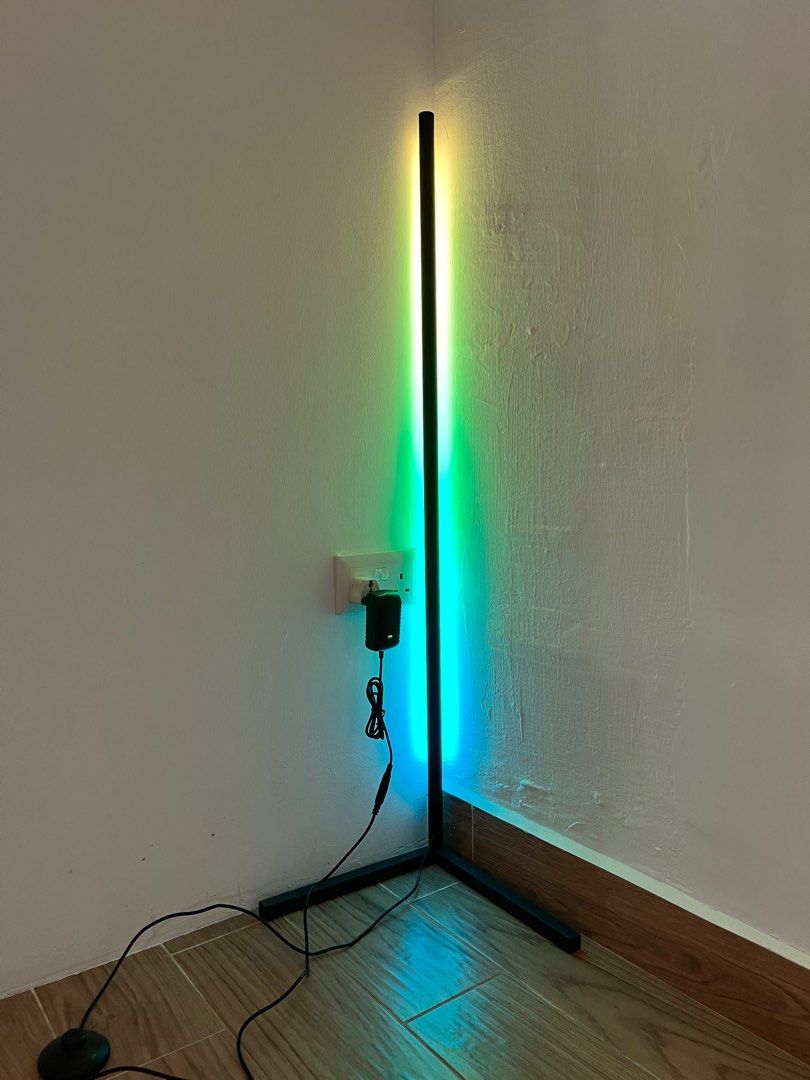 Floor LED RGB corner standing Lamp, Furniture & Home Living, Lighting ...