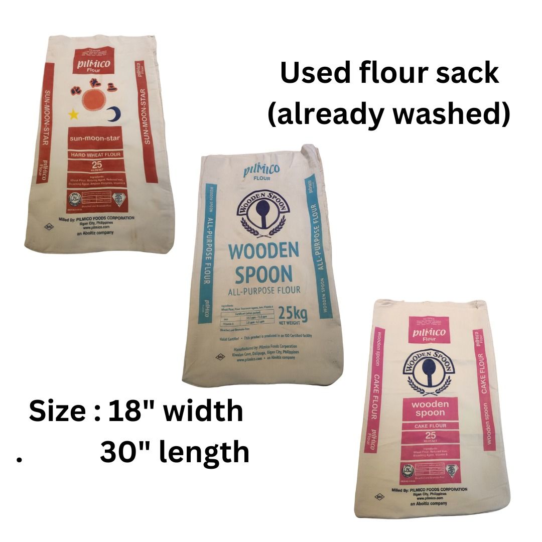 Flour Sacks sako ng harina Katcha. empty, washed and ready to use, Food ...