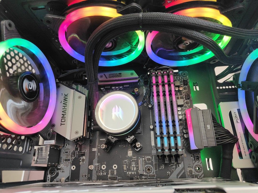 Gaming DIY Desktop, 32gb RGB ram, Tomahawk B450, AMD Ryzen 5 2600 ...