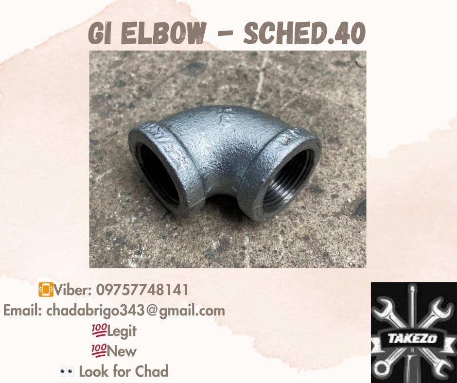 GI ELBOW - SCHED.40, Commercial & Industrial, Construction Tools ...