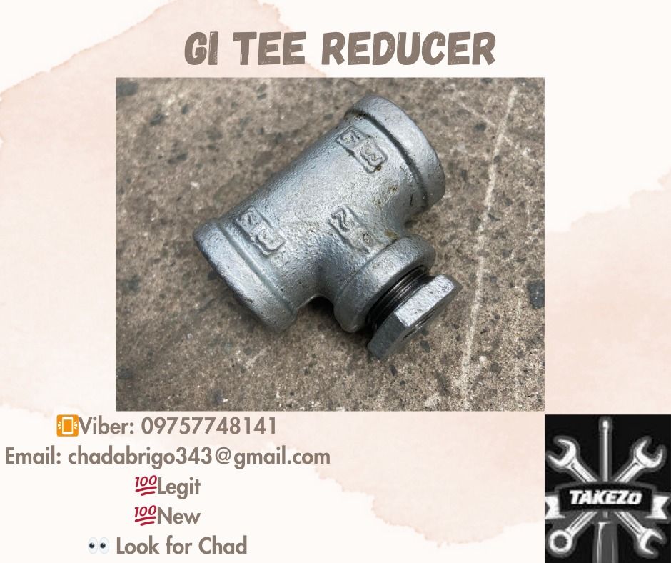 GI TEE REDUCER, Commercial & Industrial, Construction Tools & Equipment ...