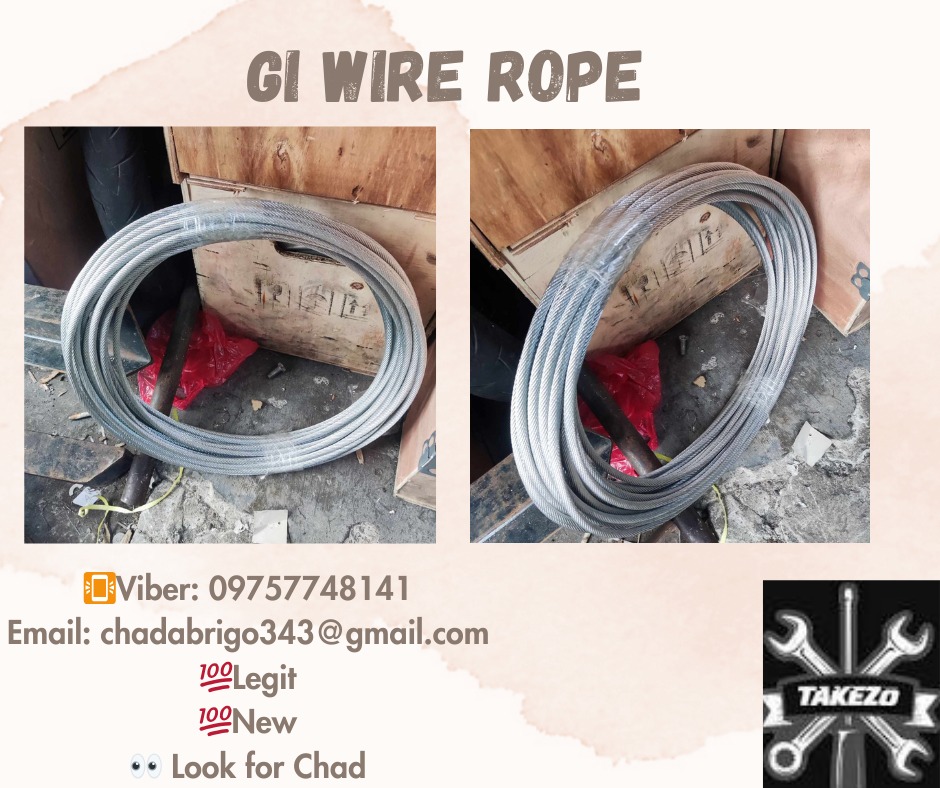 GI WIRE ROPE, Commercial & Industrial, Construction Tools & Equipment ...