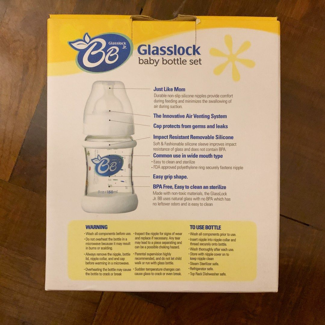 Glasslock Glass Milk Bottle, Babies & Kids, Nursing & Feeding ...