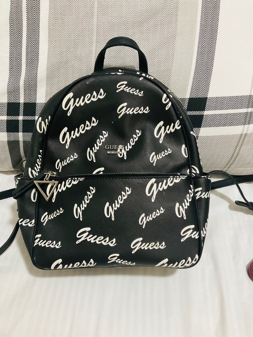 Guess Leather Backpack, Women's Fashion, Bags & Wallets, Backpacks on ...