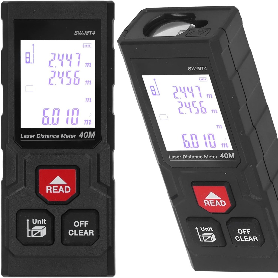 實體店鋪Handheld Laser Distance Meter,40m Range, Millimeter Accuracy, Portable Red Light Measurement ...