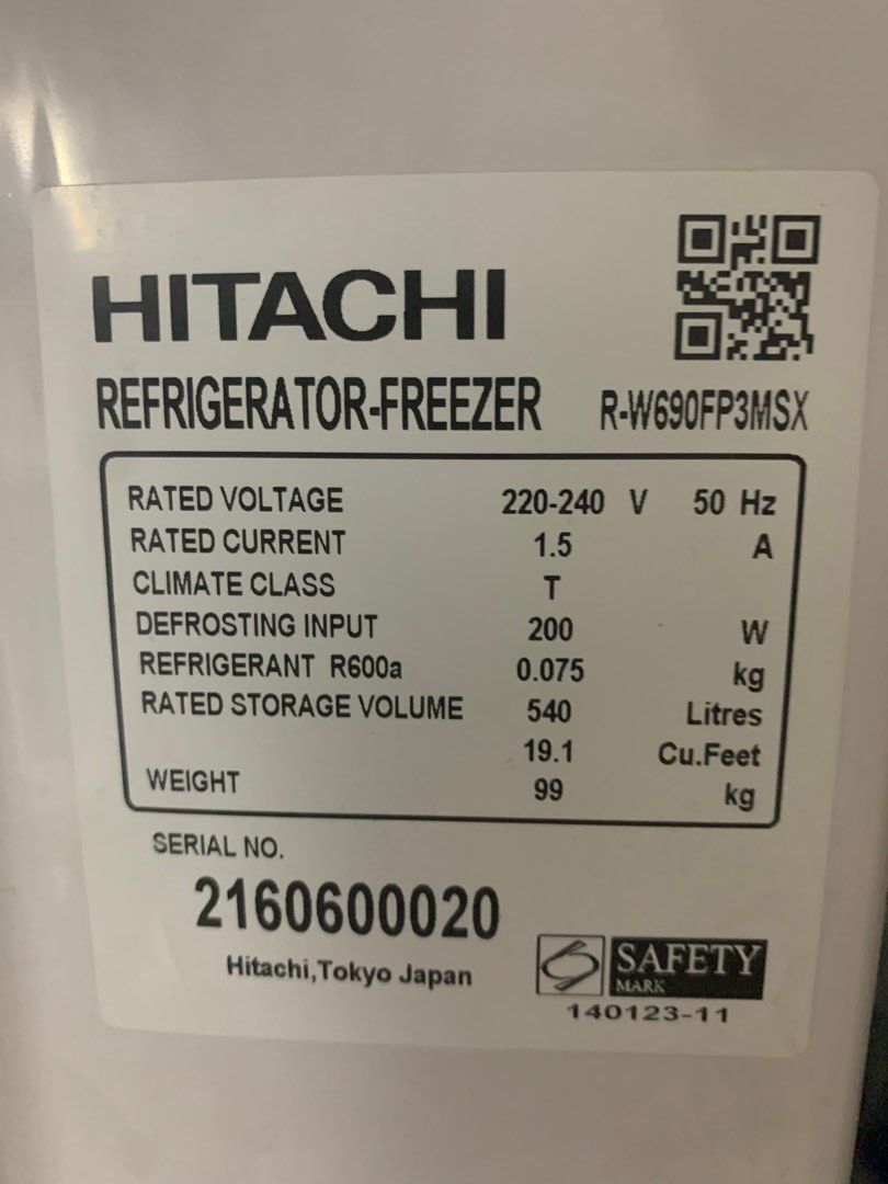 Hitachi 3Ticks 4DOORS Inverter x Dual Fan Cooling Water Dispenser ...