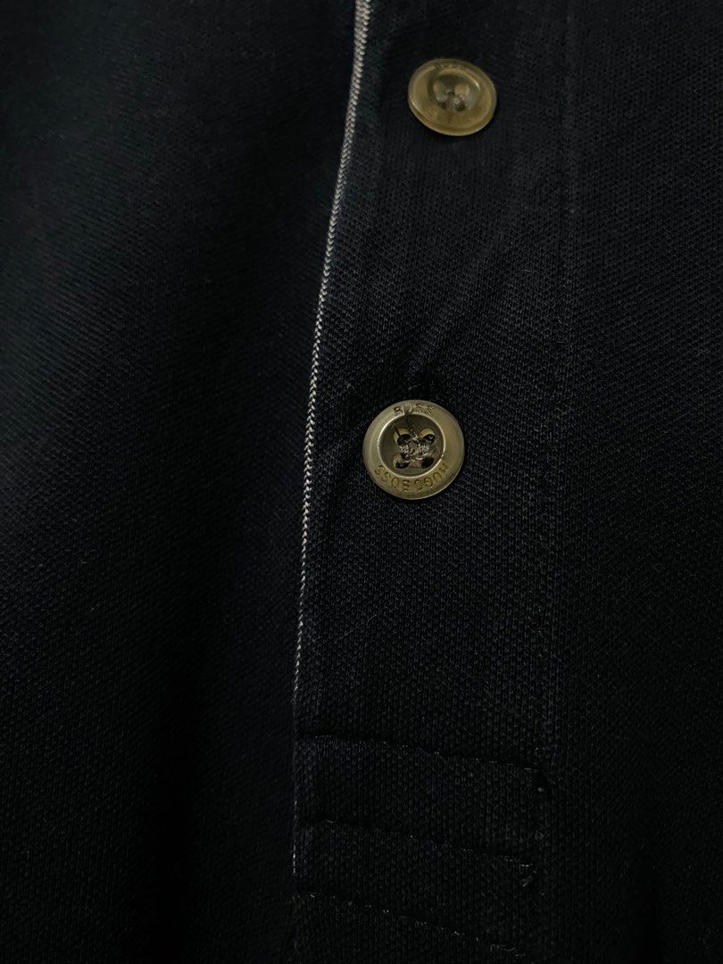 HUGO BOSS SIDE TAPE SCRIPT POLO SHIRT, Men's Fashion, Tops & Sets ...