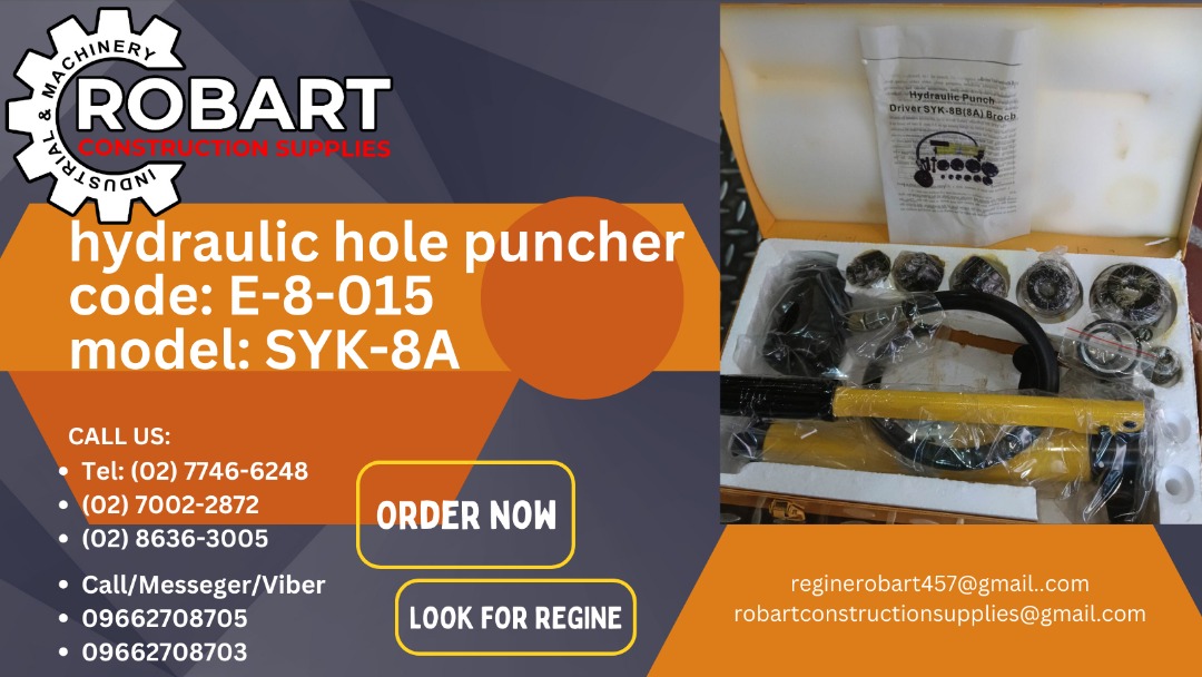 hydraulic hole puncher code: E-8-015 model: SYK-8A, Commercial ...
