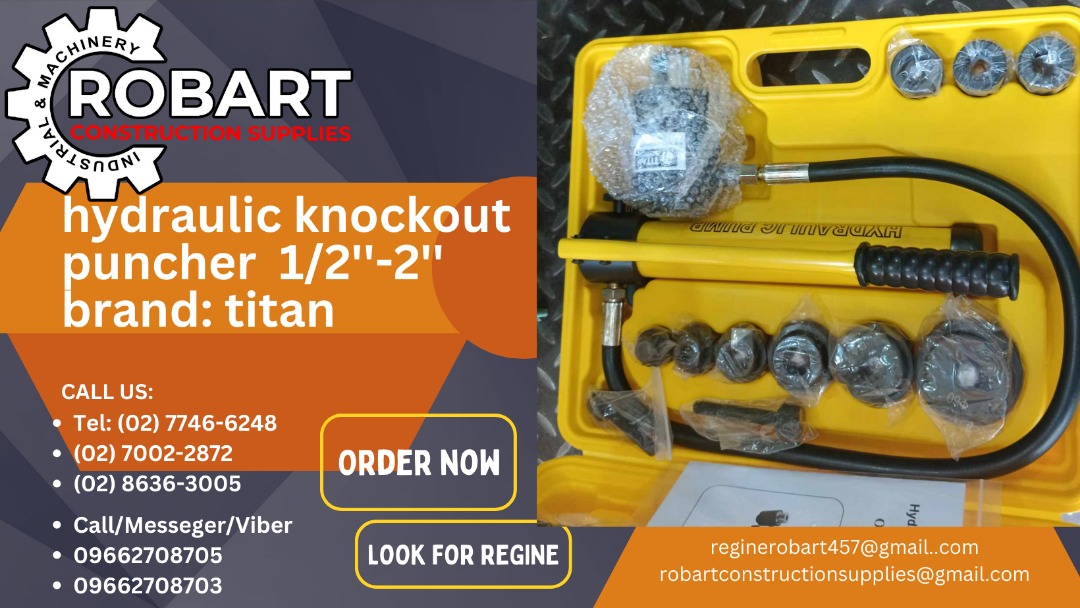 hydraulic knockout puncher 1/2''-2'' brand: titan, Commercial ...