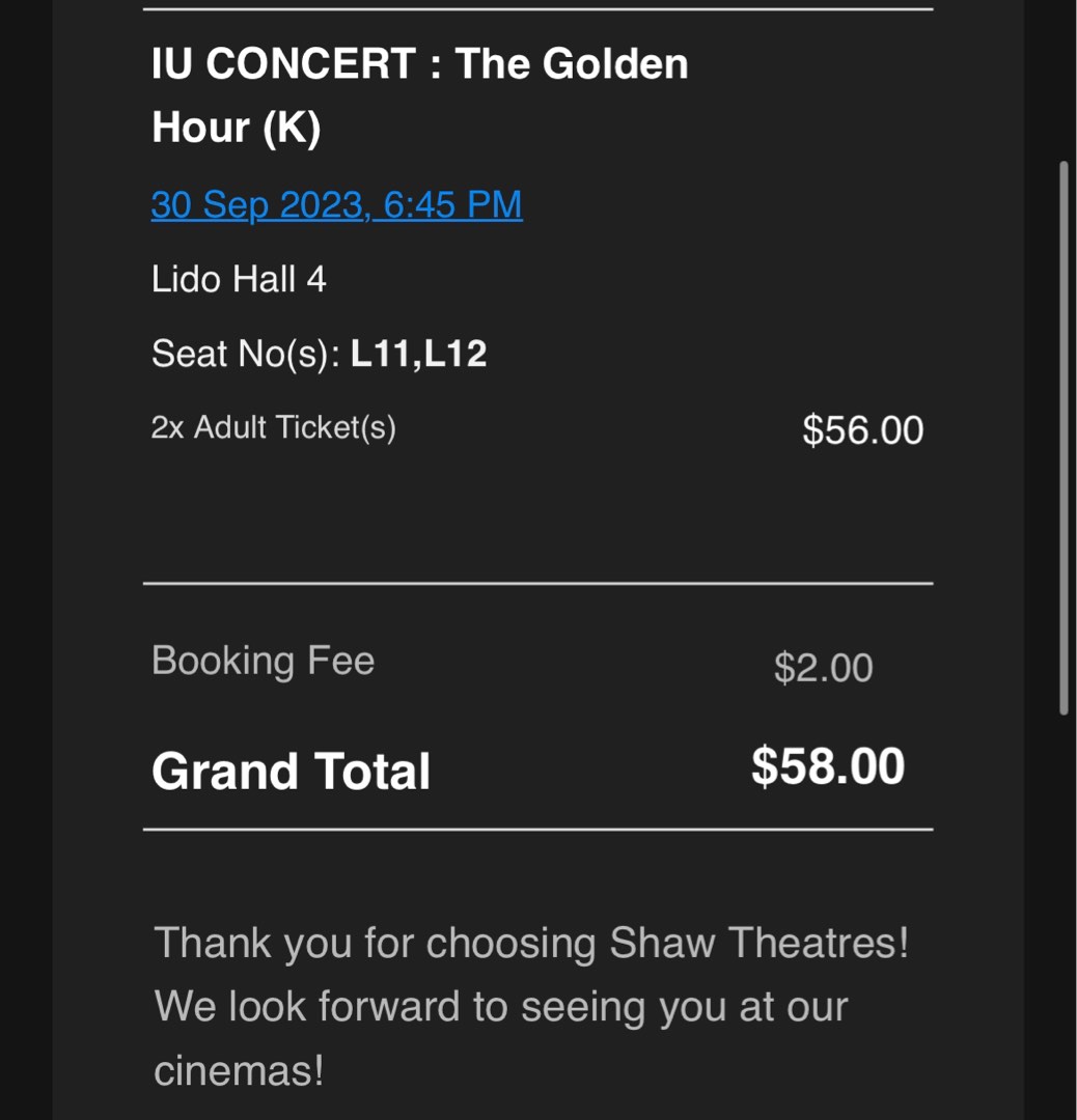 IU Concert : The Golden Hour (Cinema), Tickets & Vouchers, Event ...