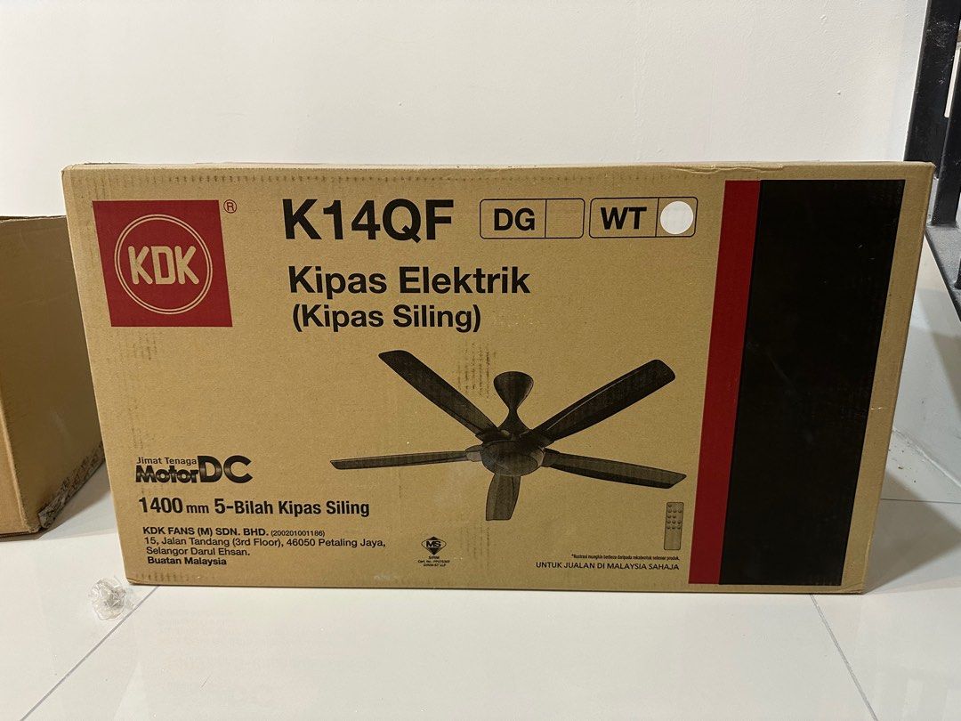 KDK DC5 White 5 blades, Furniture & Home Living, Lighting & Fans, Fans ...