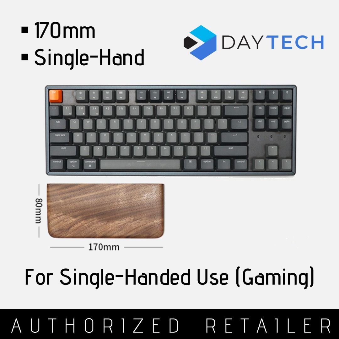Keyboard Wrist Rest - Premium Walnut Wood | Suitable for 60%, 65%, 75% ...