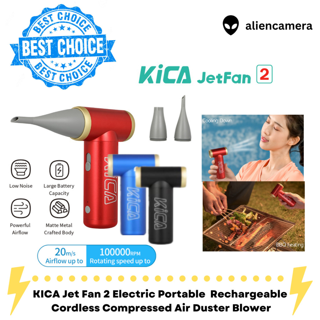 KICA Jet Fan 2 Electric Portable Rechargeable Cordless Compressed Air ...