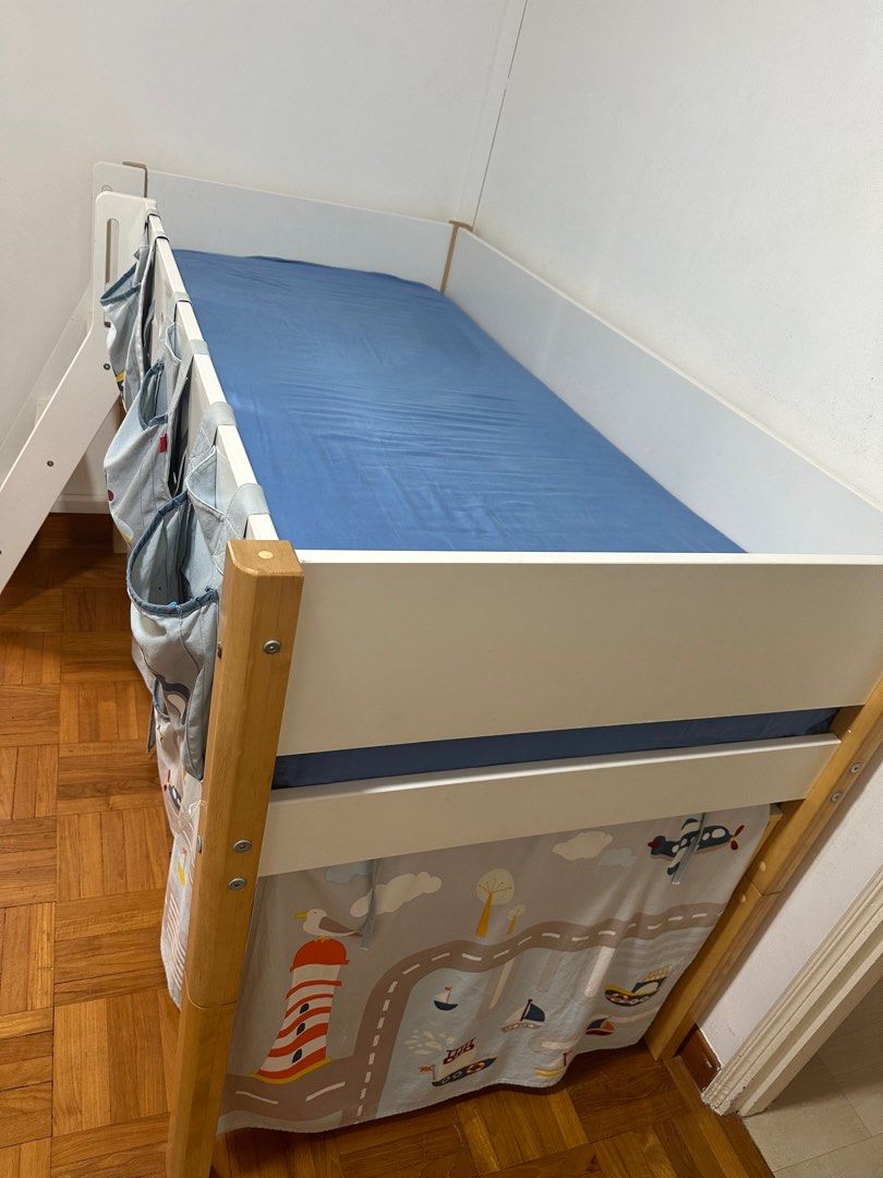 Kids Flexa Bunk bed with textile + 2 set of drawers, Babies & Kids ...