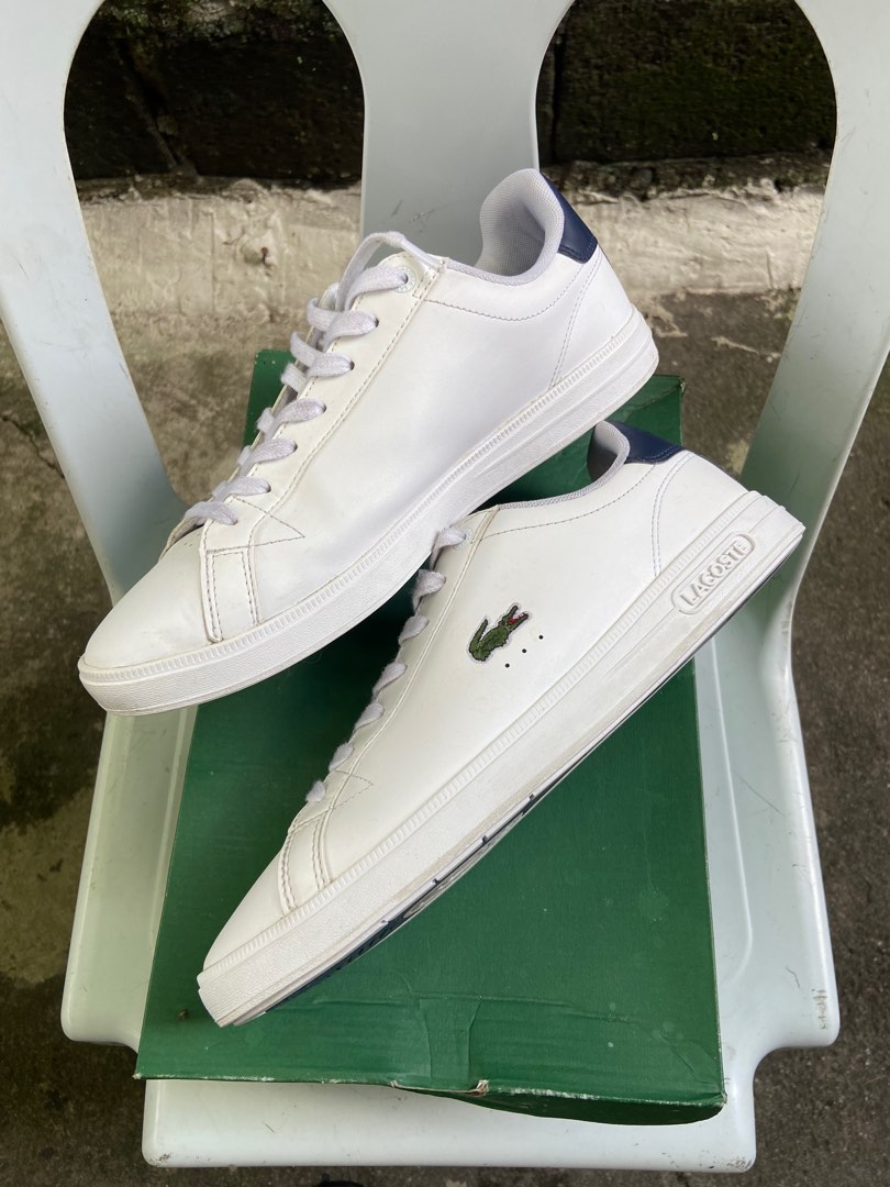 Lacoste Shoes White Navy Blue Tab, Men's Fashion, Footwear, Sneakers on ...