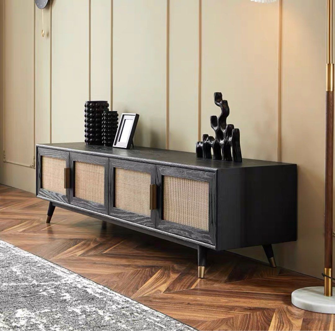 LAMIRO Modern Rattan TV Console, Furniture & Home Living, Furniture, TV ...