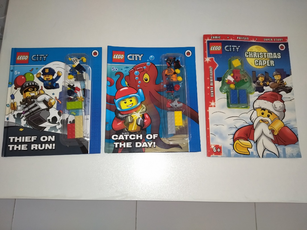LEGO CITY - 3 fun activity books with exclusive LEGO bricks and mini ...
