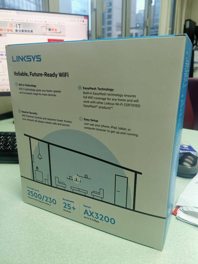 Linksys E8450 AX3200 EIFI 6 ROUTER, 電腦＆科技, 電腦周邊及配件, Wifi及上網相關產品 - Carousell