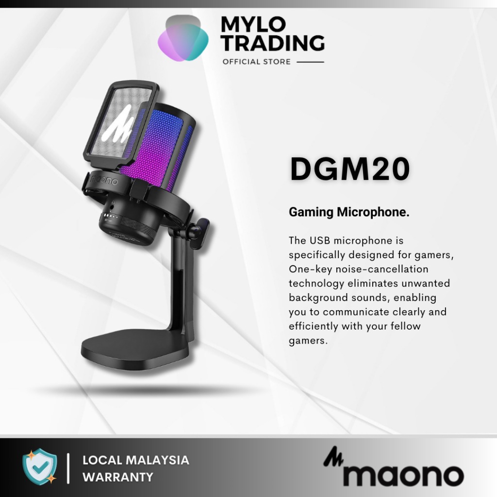 Maono DGM20 RGB USB Microphone Gaming Mic USB Condenser Mic RGB Mic ...