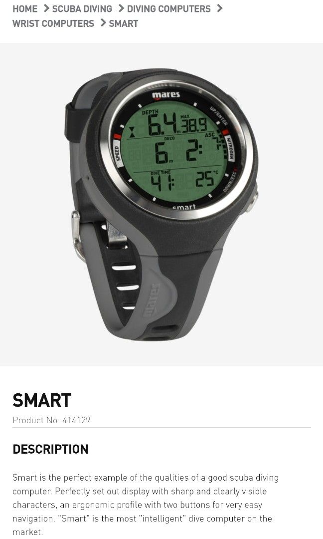 Mares Smart Dive Watch, Mobile Phones & Gadgets, Wearables & Smart ...