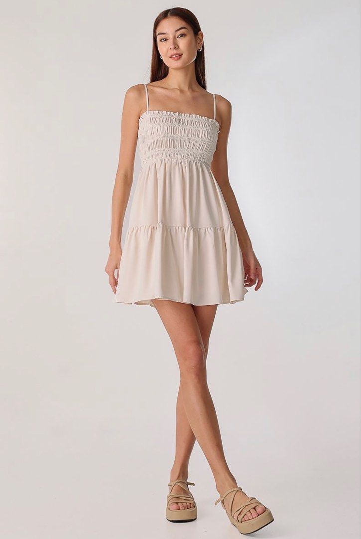 MARYANNE SMOCKED BABYDOLL DRESS (PORCELAIN), Women's Fashion, Dresses ... MARYANNE SMOCKED BABYDOLL DRESS (PORCELAIN), Women's Fashion, Dresses ...