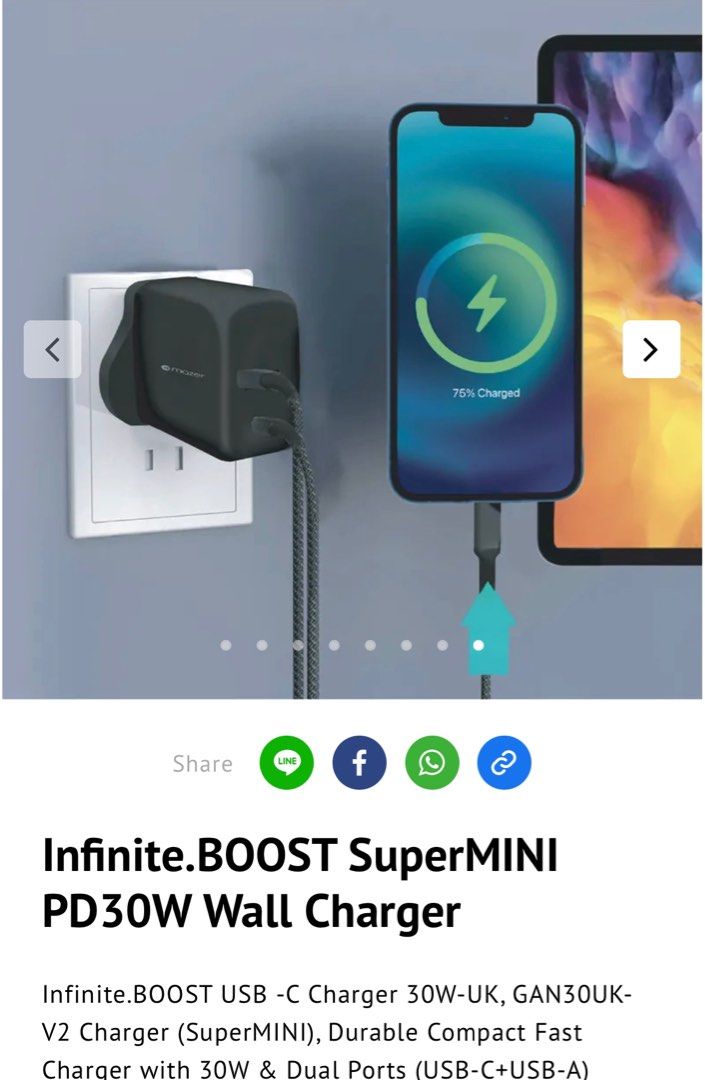 Mazer Infinite.BOOST SuperMINI PD30W Wall Charger, Mobile Phones ...