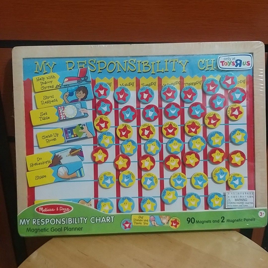 Melissa & Doug My Responsibility Chart Magnetic Goal Planner.k003, Bayi ...