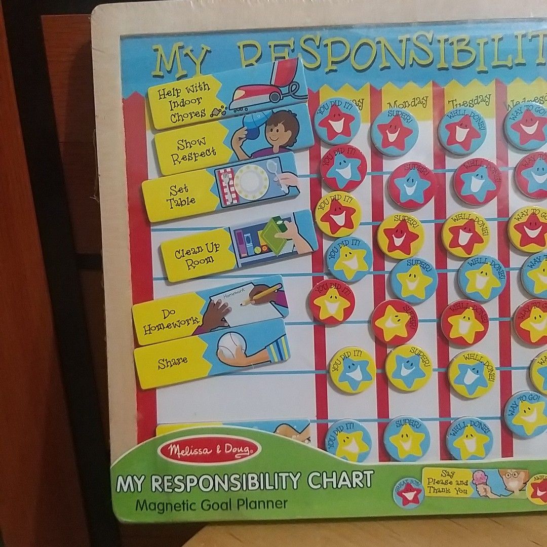 Melissa & Doug My Responsibility Chart Magnetic Goal Planner.k003, Bayi ...