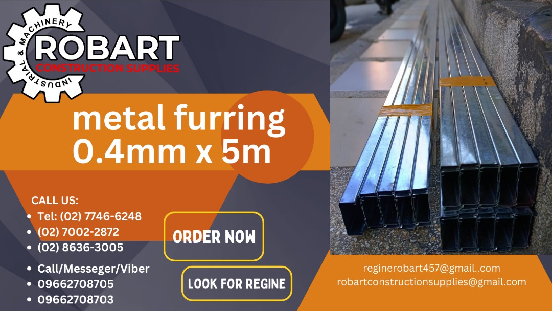 metal furring 0.4mm x 5m, Commercial & Industrial, Construction Tools ...