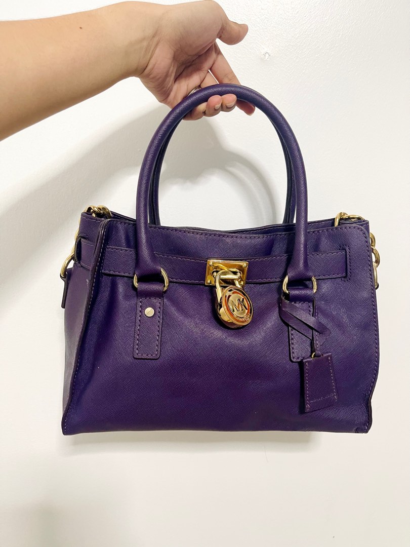 Michael Kors Hamilton Purple, Women's Fashion, Bags & Wallets, Shoulder ...