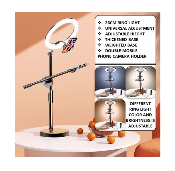 Mobile Smart Phone Camera Floor Stand Telescopic Tilt Overhead Bracket ...