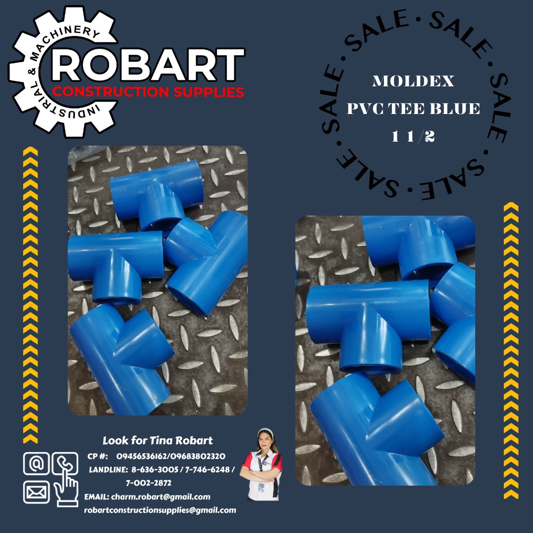 Moldex PVC blue Tee 1 1/2, Commercial & Industrial, Construction ...