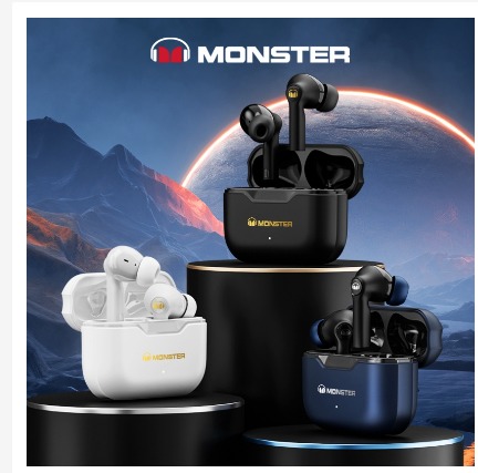 Monster XKT02 Bluetooth Earphone Wireless Earphone Gaming HIFI Sound ...
