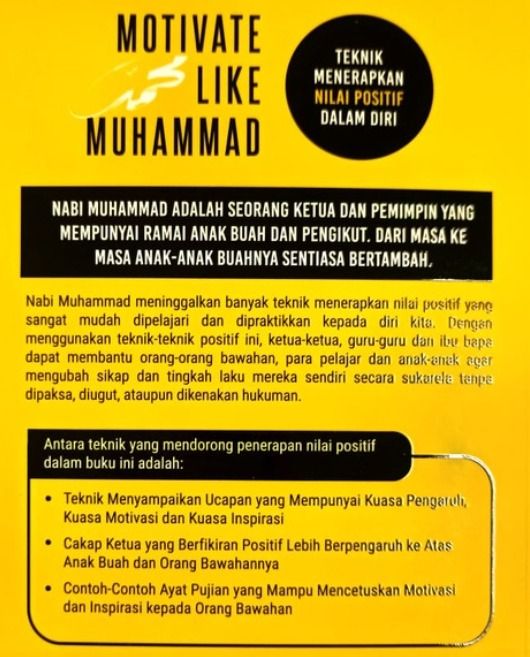 Motivate Like Muhammad: Teknik Menerapkan Nilai Positif | Buku Motivasi ...