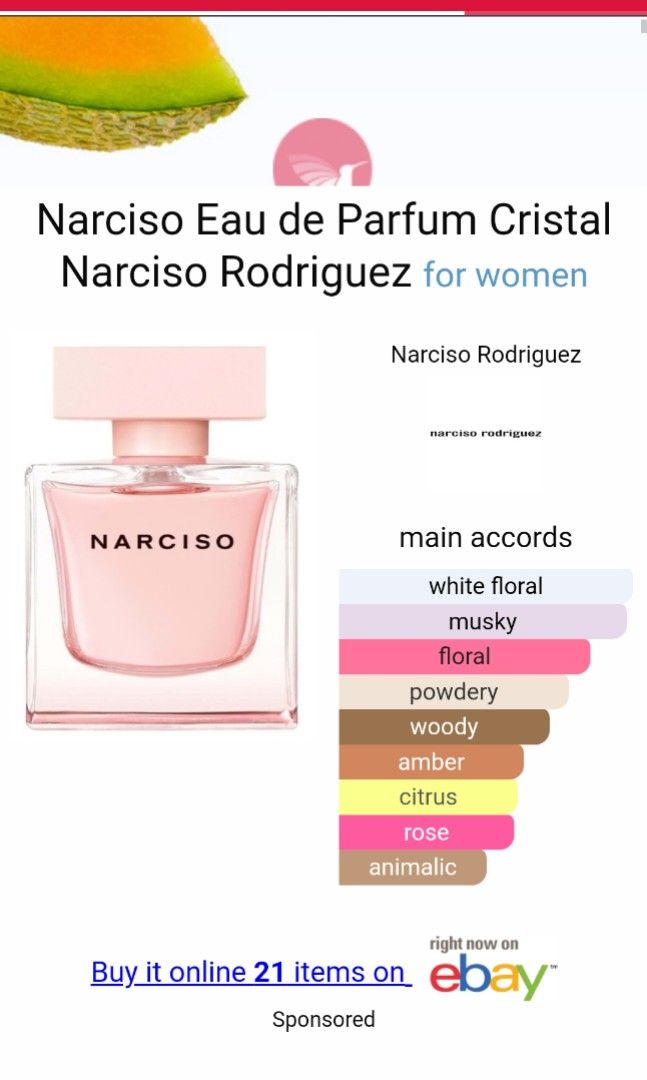 Narciso Eau De Parfum Cristal 90ml by NARCISO RODRIGUEZ Original Eropa ...