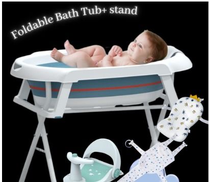 NEW | Foldable Baby Bath Tub With Stand Full Range (SOL3182), Babies ...