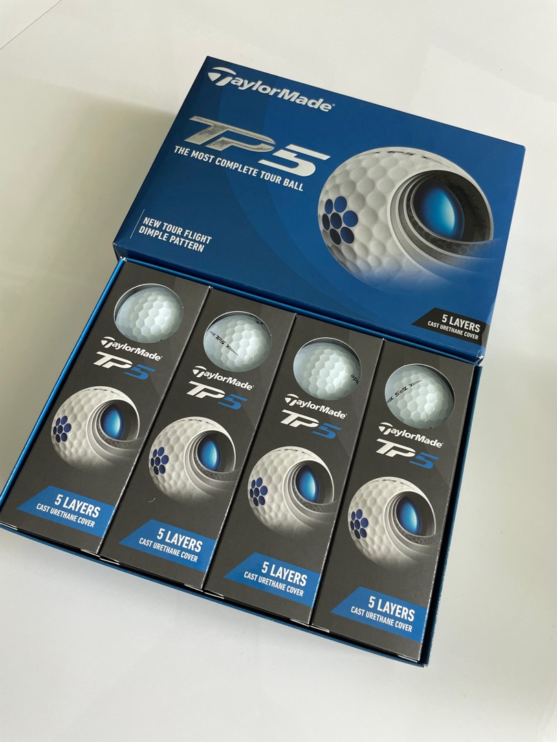 NEW! Taylormade TP5 - 5 piece golf ball., Sports Equipment, Sports & Games, Golf on Carousell