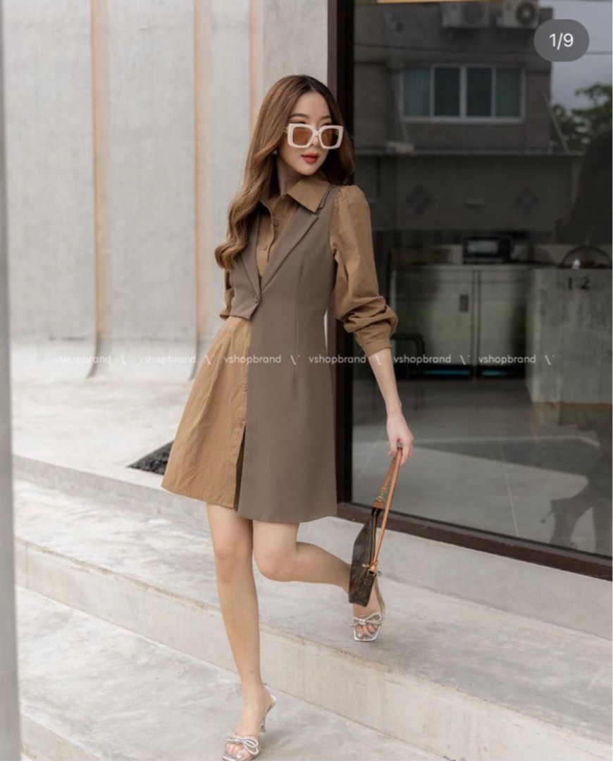 New vshop brand dress, Fesyen Wanita, Pakaian Wanita, Gaun & Rok di ...