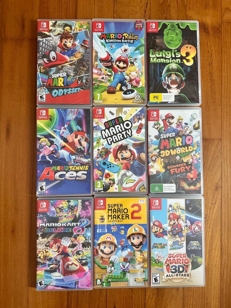 Nintendo Switch Game Mario Odyssey / Rabbids / Luigi / Tennis / Party ...