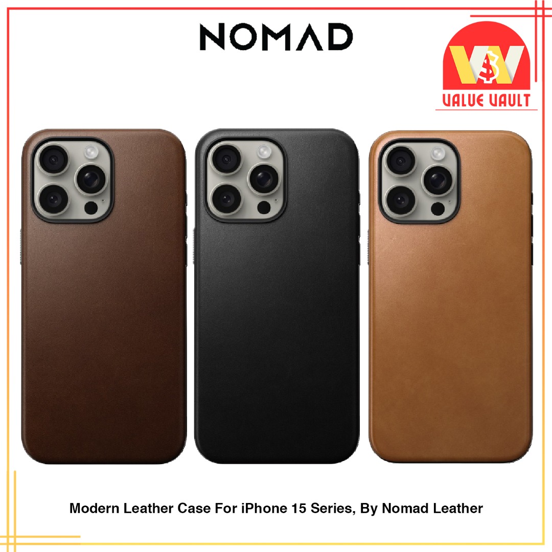 NOMAD Modern Leather Case For iPhone 15 Series By Nomad Leather, Mobile ...