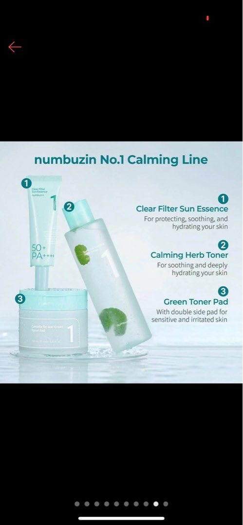 Numbuzin No. 1 Pure- Full Calming Sunscreen/ Clear Filter Sun Essence ...